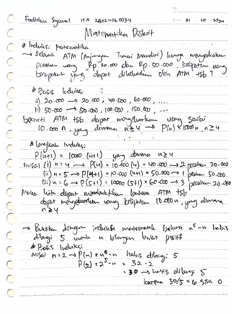 Induksi Matematika, Fadhlan | PDF