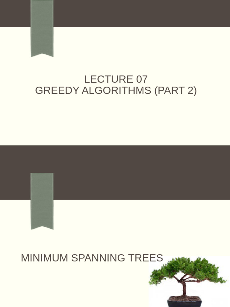 Lec07 Greedy Algorithms (Part 2) | PDF | Mathematical Relations | Theoretical Computer Science