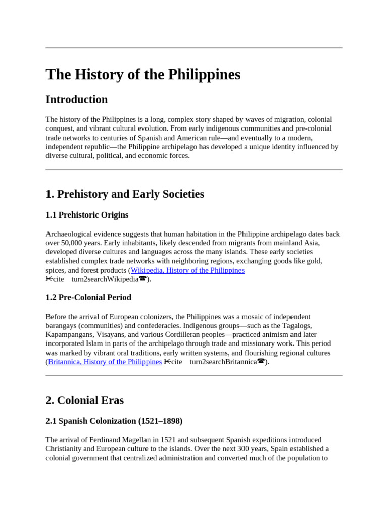 Comprehensive History of the Philippines | PDF | Philippines | Spanish ...