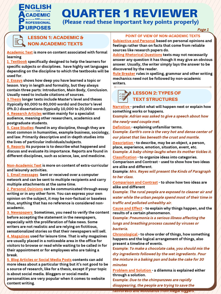 EAPP-Q1-REVIEWER (1) | PDF