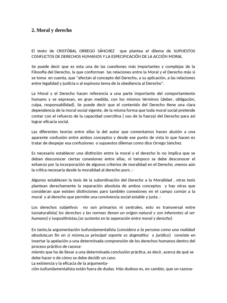 Derecho y Moral | PDF | Moralidad | Derechos humanos