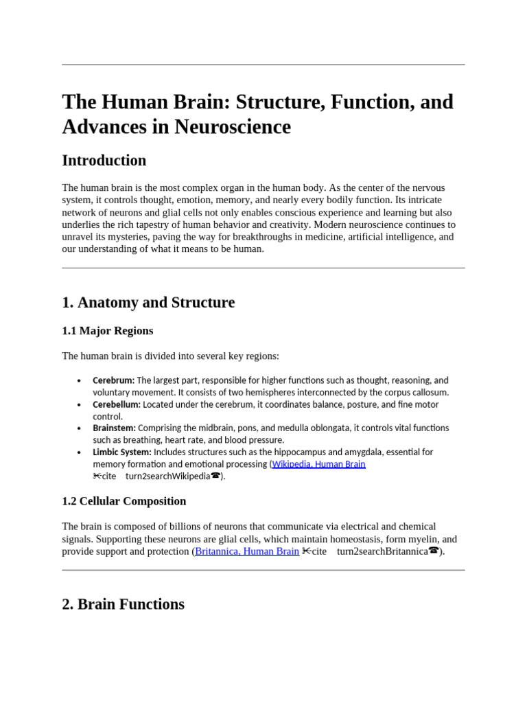 Research about Human Brain | PDF | Human Brain | Brain
