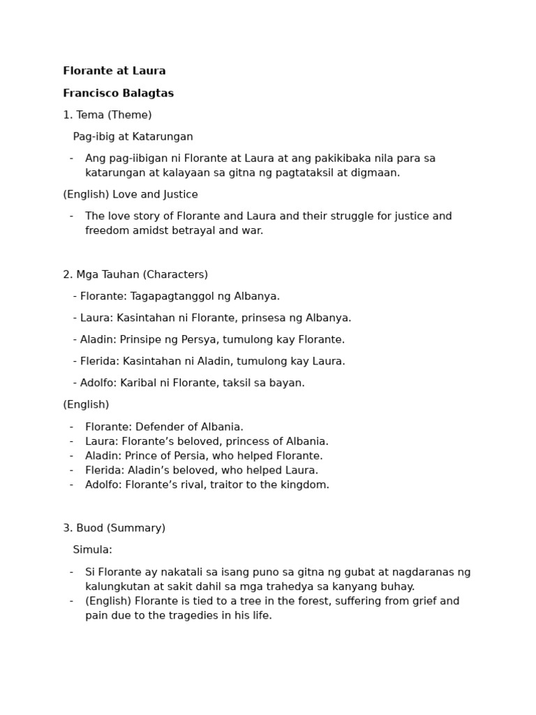 Florante at Laura G8 (Summary Pt 1) | PDF