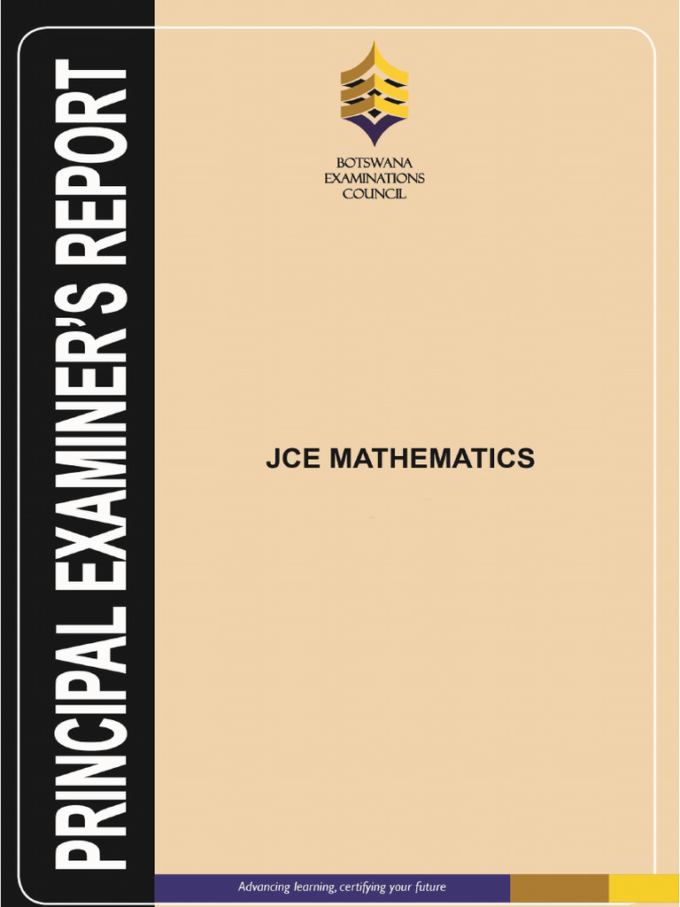 2023 JCE Mathematics PE's Report | PDF | Area | Equations