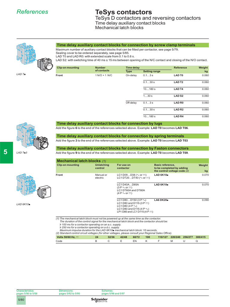 Schneider Contactor Catalogue - 81 | PDF | Electrical Engineering