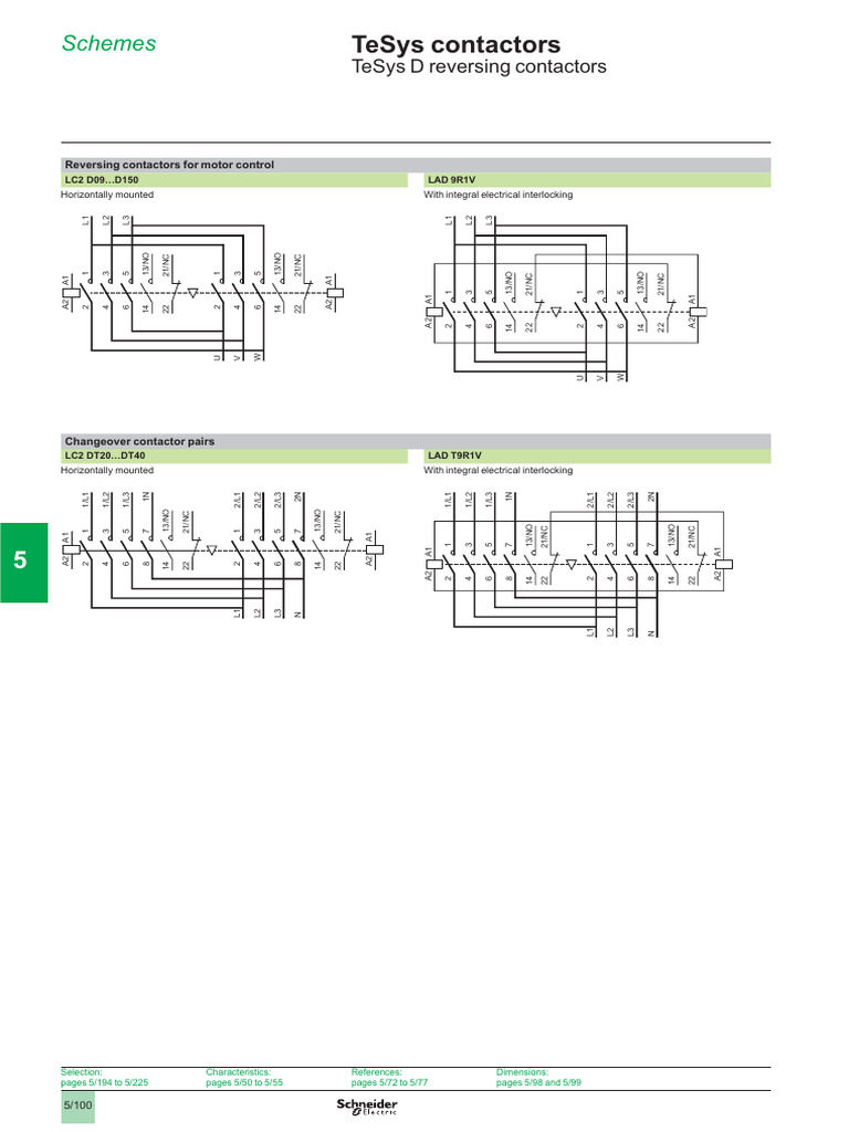 Schneider Contactor Catalogue 101 | PDF