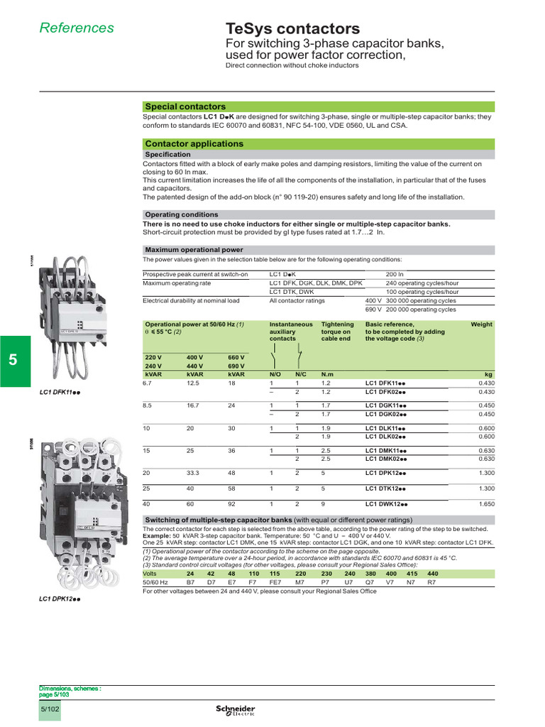 Schneider Contactor Catalogue 103 | PDF | Electrical Equipment