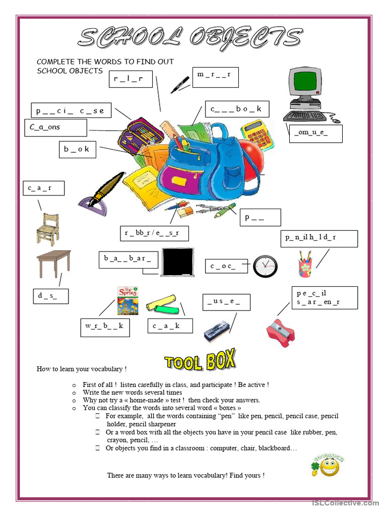 School Objects | PDF