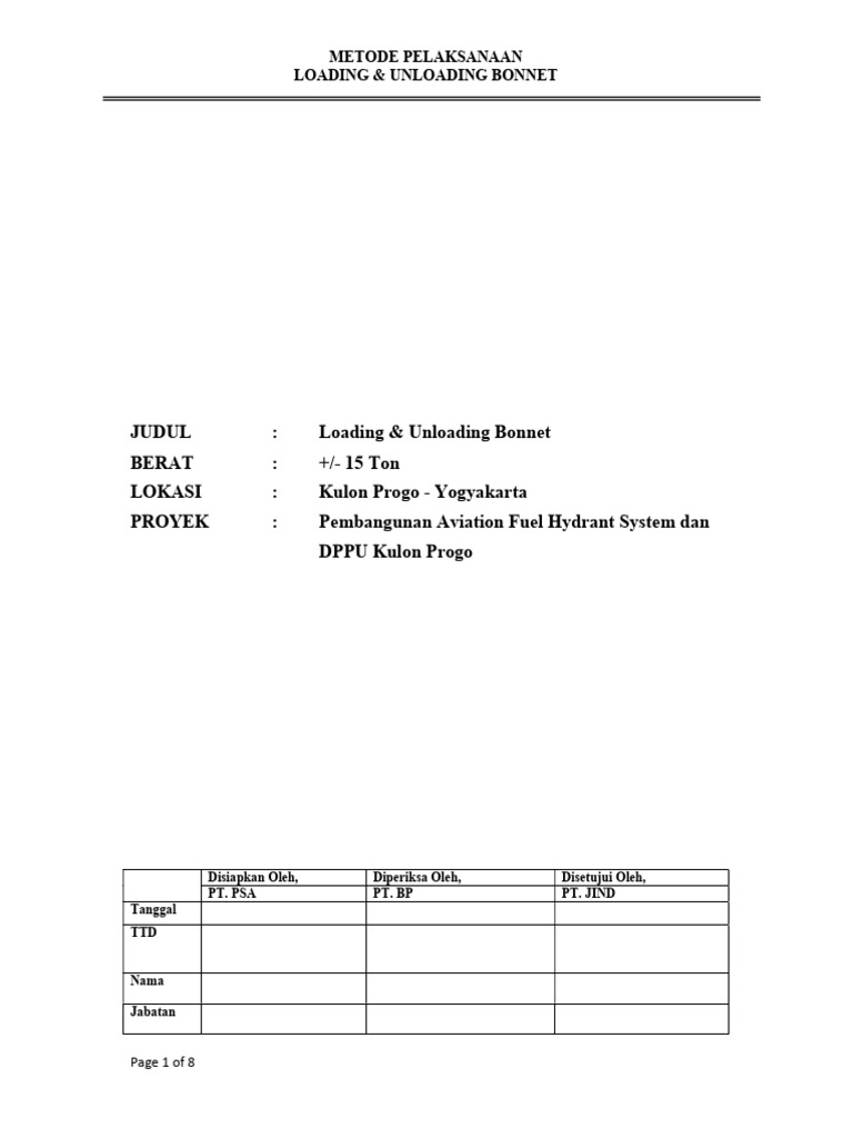 Metode Loading & Unloading | PDF