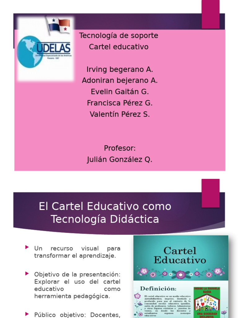 Cartel Educativo Presentacion | PDF | Enseñando | Aprendizaje