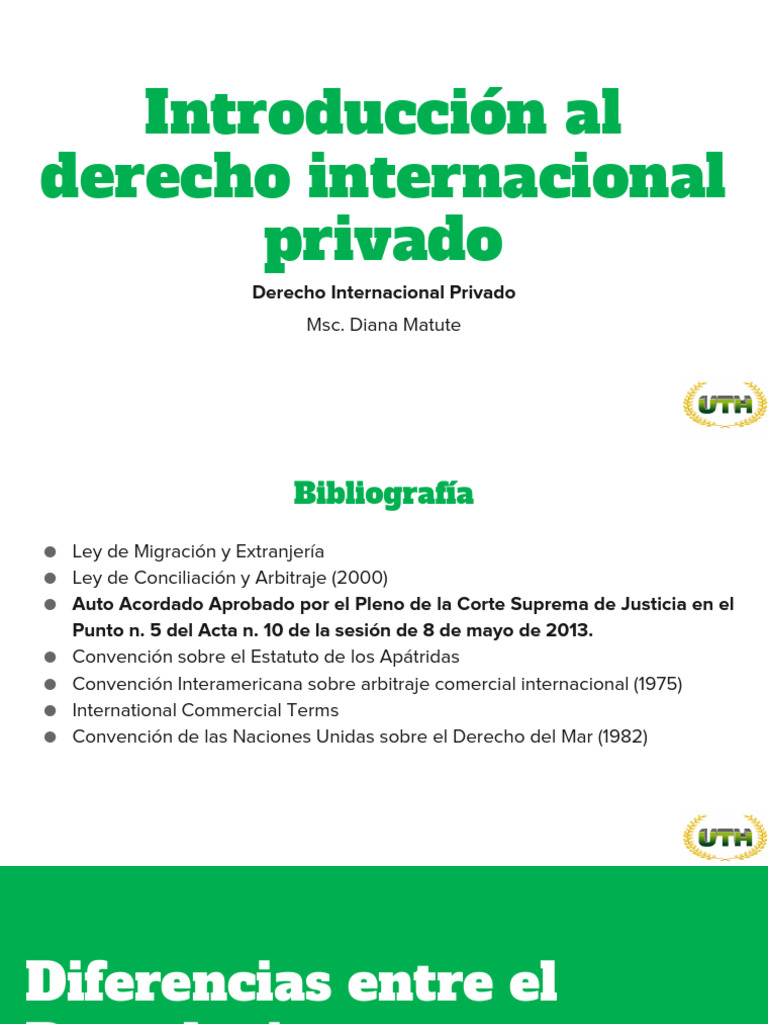 Introducción Al: Derecho Internacional Privado | PDF | Ley ...