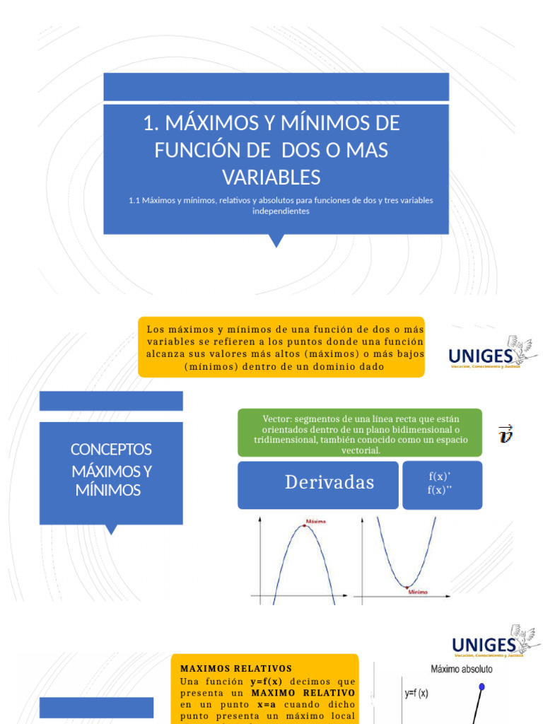 u1 a1 Calculo Vectorial Material de Clase | PDF | Optimización ...