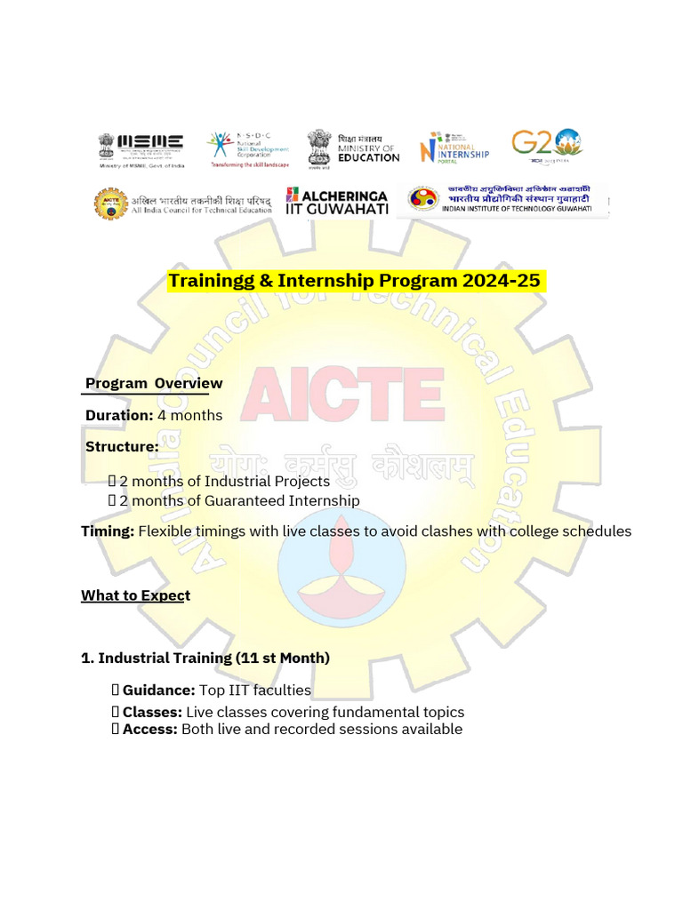 IIT Guwahati Internship Program 2024-25 | PDF