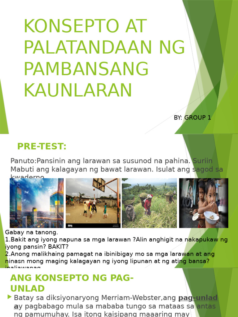 Konsepto at Palatandaan Ng Pambansang Kaunlaran | PDF