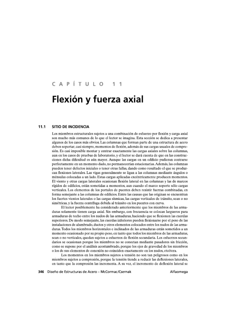 1. Flexion y fuerza axial | PDF