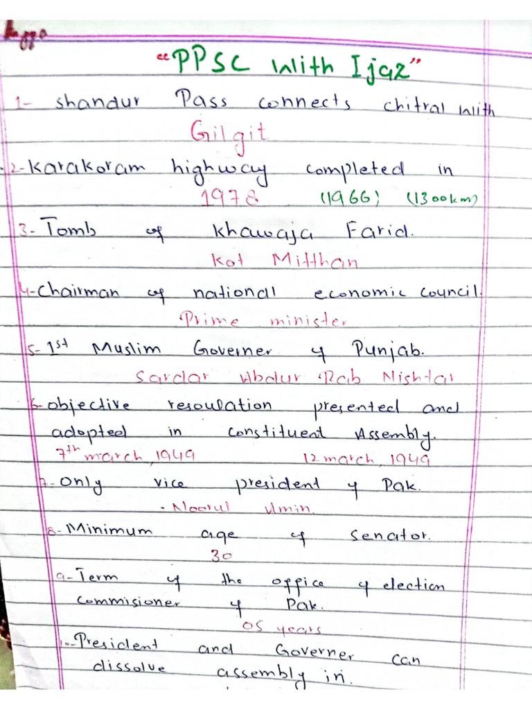 Ppsc With Sir Ijaz.A | PDF