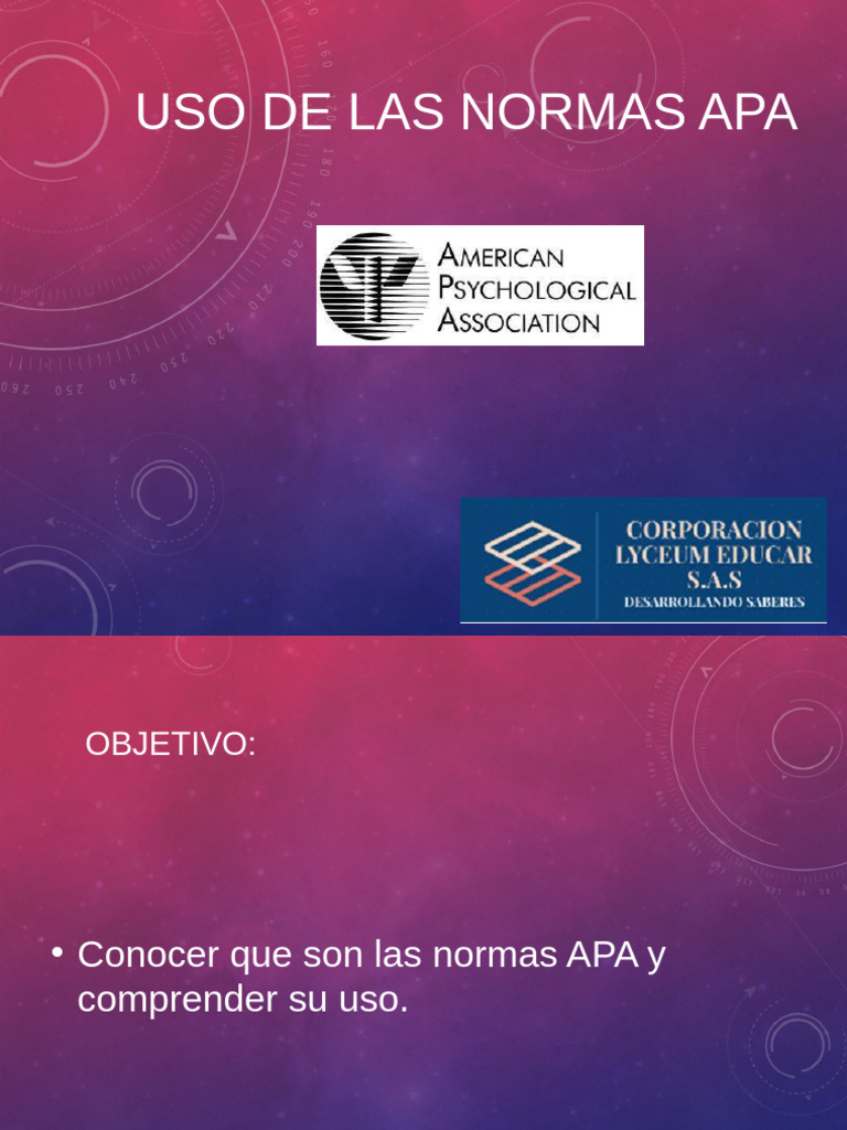 Normas APA - Lyceum Educar | PDF | Estilo apa
