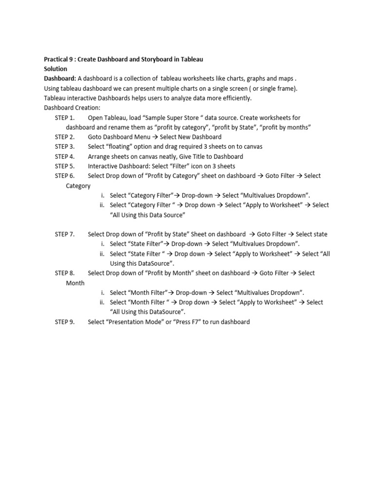 SQL & Adv Tableau Practical 9 | PDF | Information Science | Software
