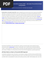 JEE Main 2025 Marks, Percentile, Rank Guide | PDF | Percentile ...