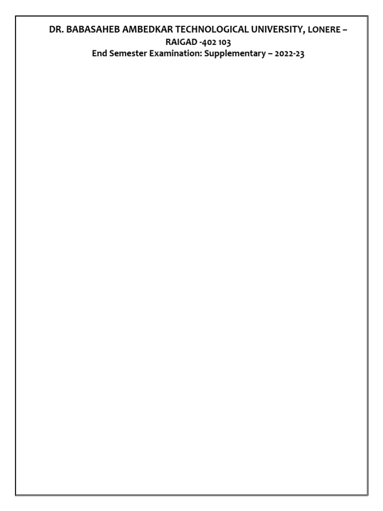 Btech Mech 5 Sem Theory of Machines 2 Btmec504 Jan 2023 | PDF | Belt ...