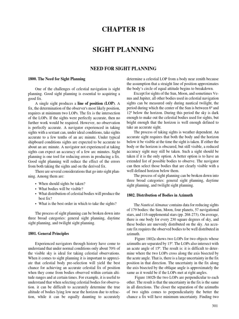 Essential Guide to Sight Planning in Navigation | PDF | Twilight | Horizon