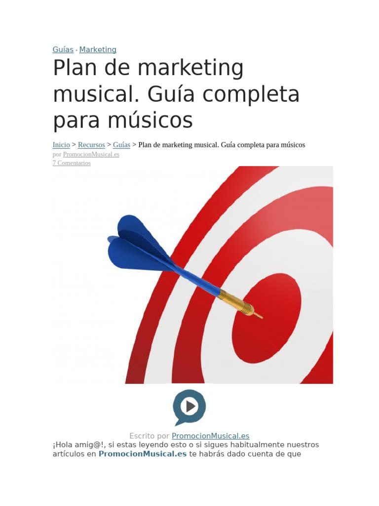 Plan de Marketing Musical para Artistas | PDF | Marketing | Análisis FODA