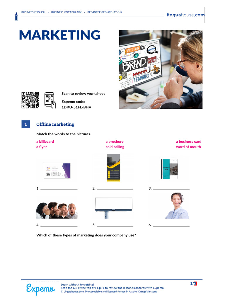 Business English Marketing Vocabulary Guide | PDF | Digital Marketing ...