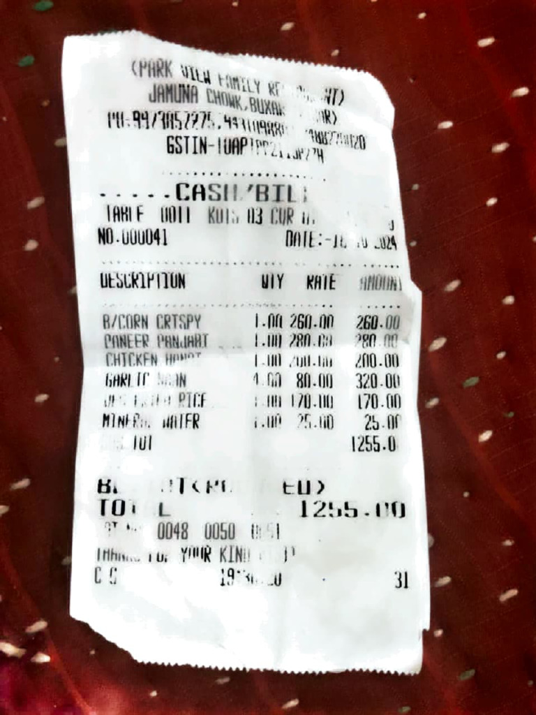 Food Bill 16-10-24 | PDF