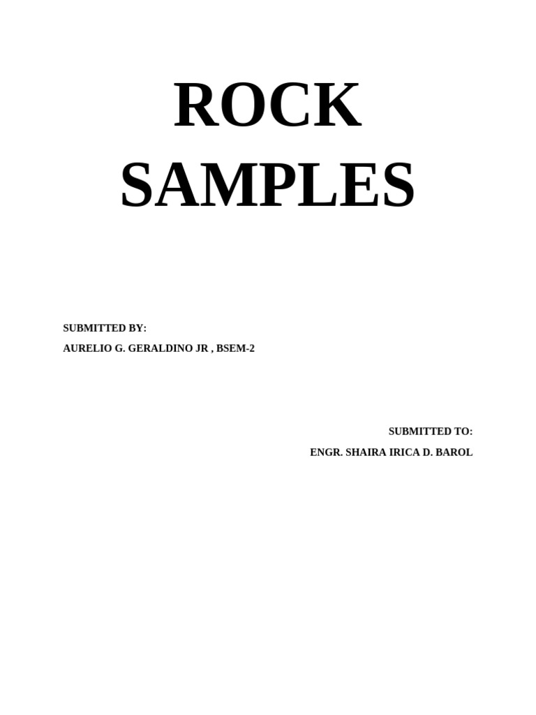 Rock Samples | PDF