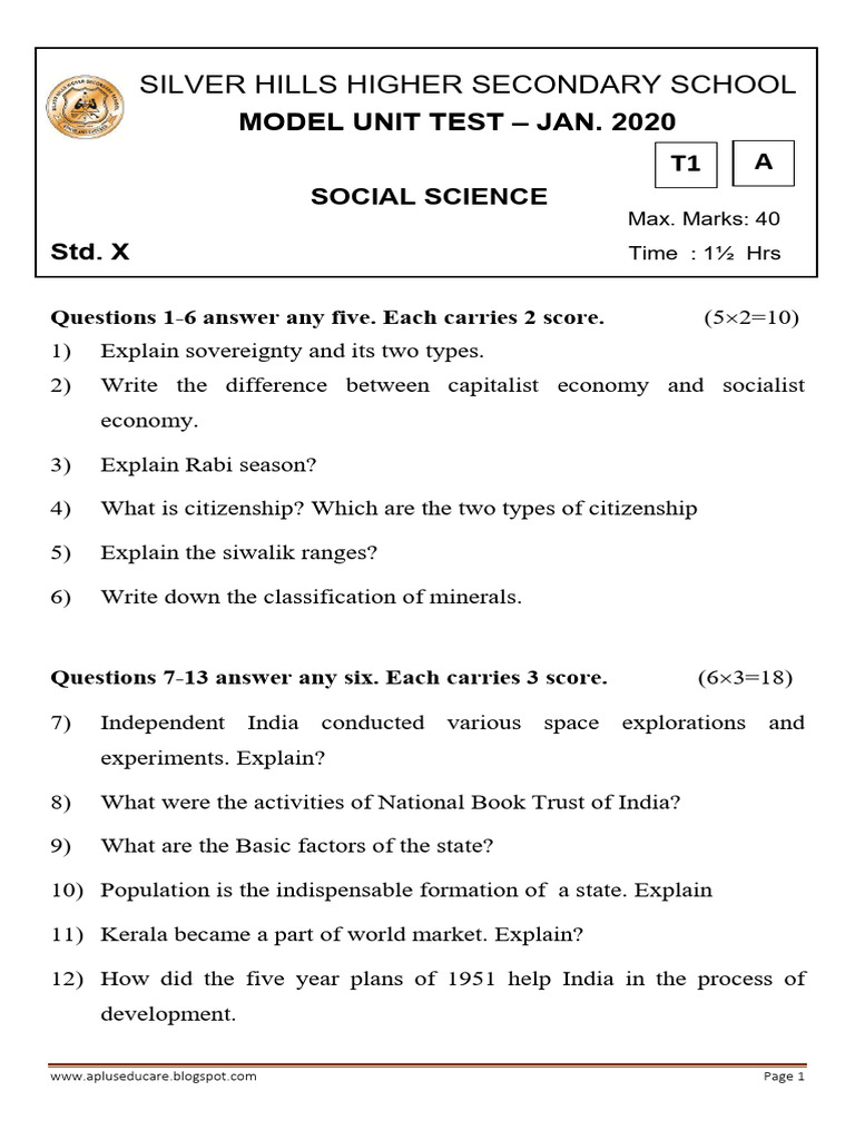A+ Educare-10 SS T1 A | PDF