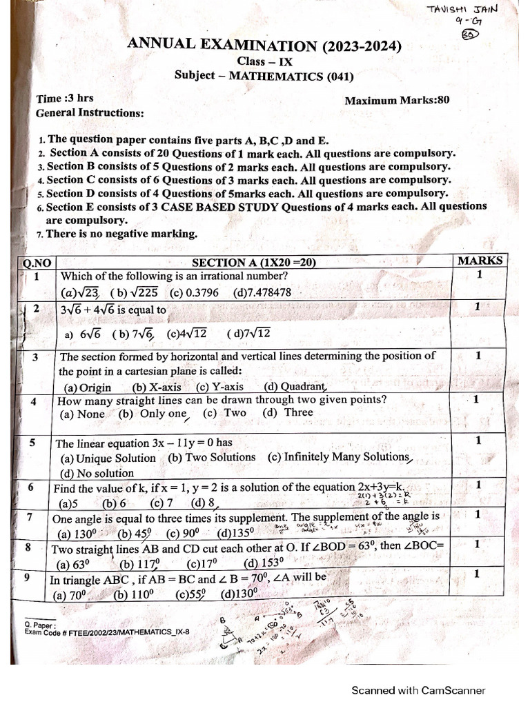 Maths Grade 9 Term 2 paper_20250217090709 | PDF