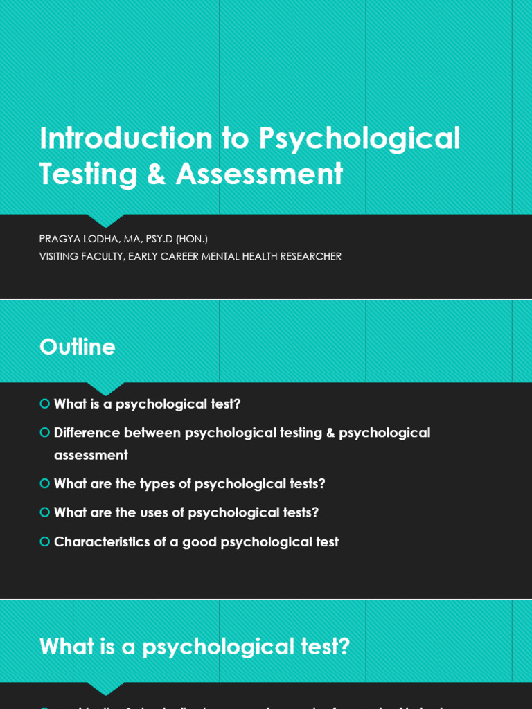 Psychological Testing Introduction Pdf Psychological Concepts Psychometrics