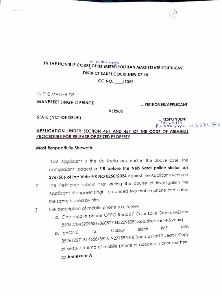 Application For Release of Seized Goods | PDF | Affidavit | Legal Procedure