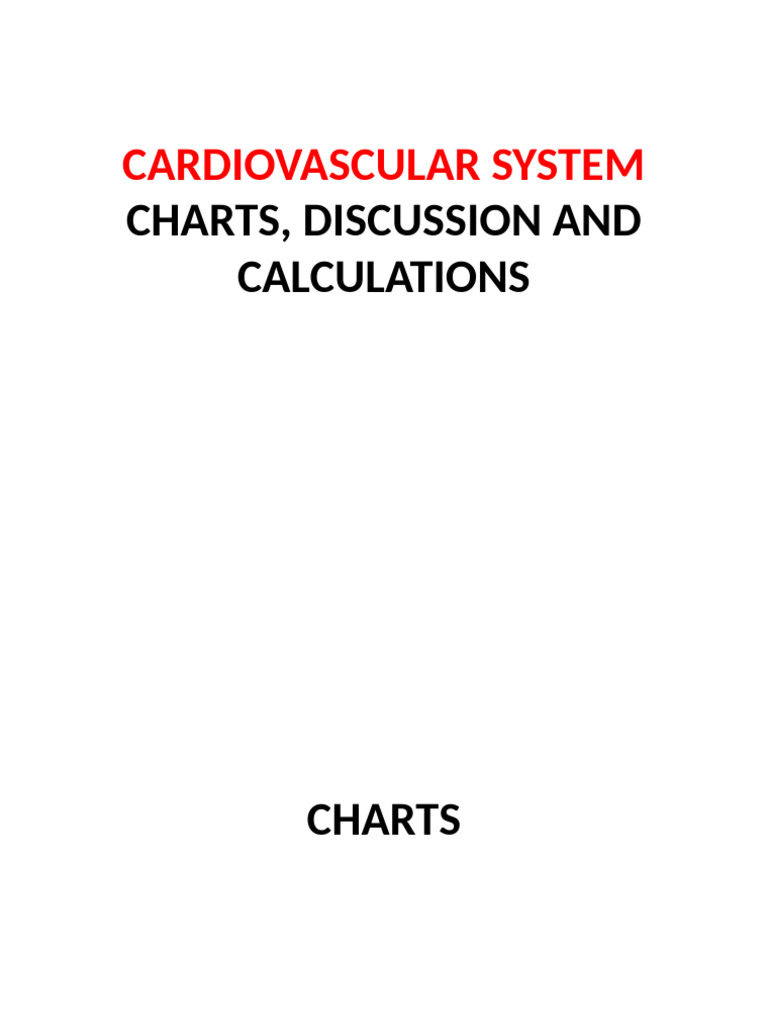 CVS Physiology Charts | PDF | Blood Pressure | Heart