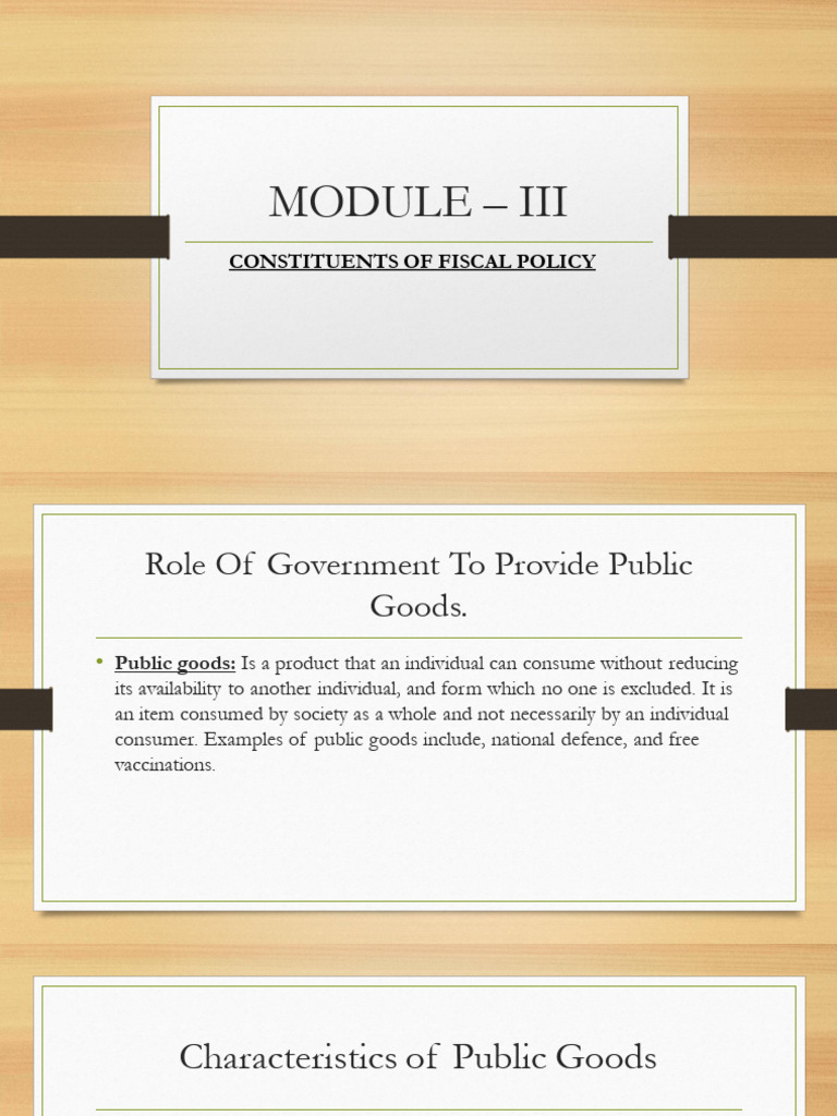 Sy'module Iii Constituents of Fiscal Policy | PDF | Taxes | Fiscal Policy