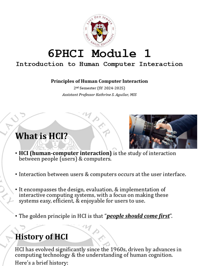 6PHCI-Module-1 (2024) | PDF | Human–Computer Interaction | Graphical User Interfaces