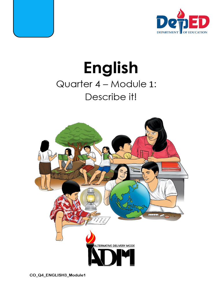 Eng3 Q4 Mod1 Describe It (Autosaved) | PDF | Adjective | Linguistics