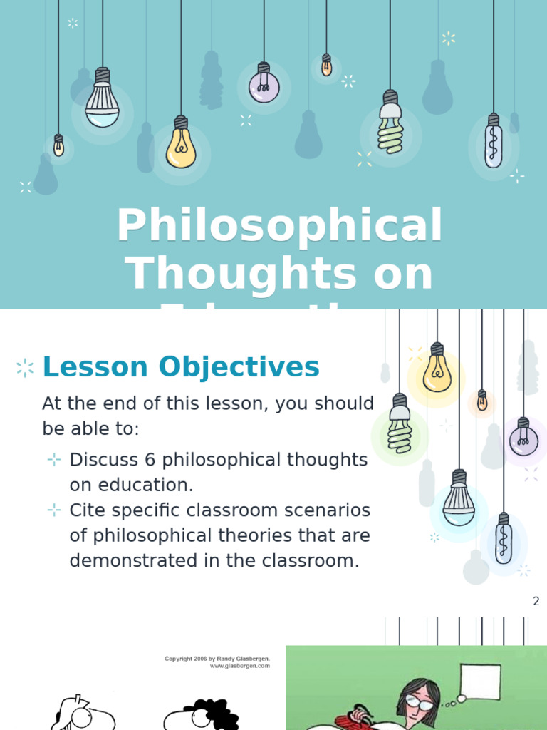 Chapter 1 - Philosophical Thoughts On Education | PDF | Learning | Teachers