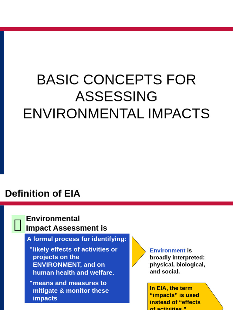 L1 - EIA Basic Concepts | PDF | Environmental Impact Assessment | Earth Sciences