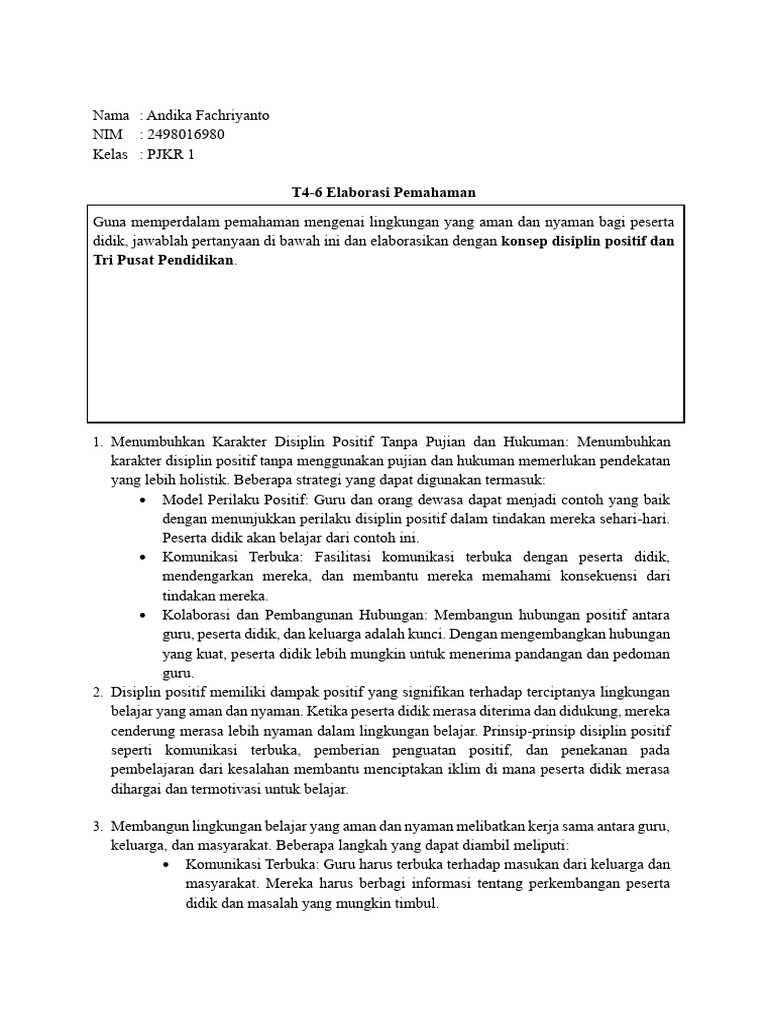 T4. Elaborasi Pemahaman | PDF