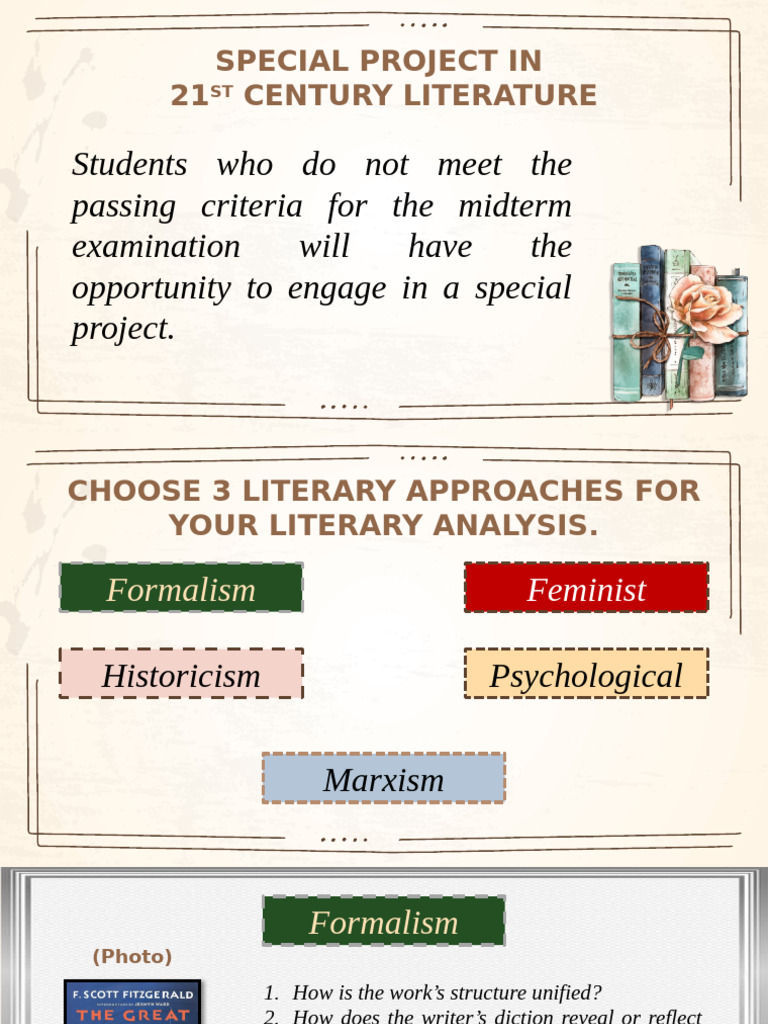 Special Project: Literary Analysis Guide | PDF | Attitude (Psychology ...