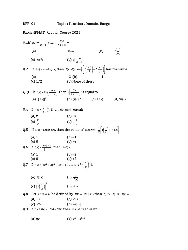 Function Graph Domain Range5506087 | PDF | Function (Mathematics) | Mathematical Objects