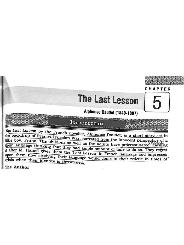 The Last Lesson | PDF