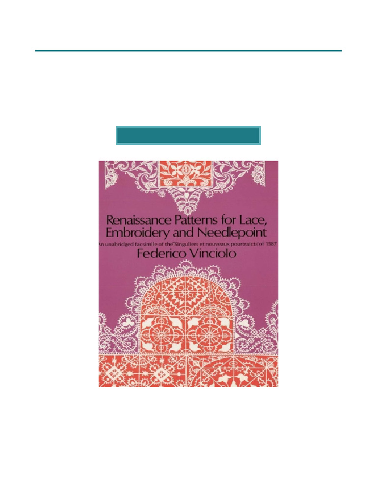 Renaissance Lace & Embroidery Patterns | PDF