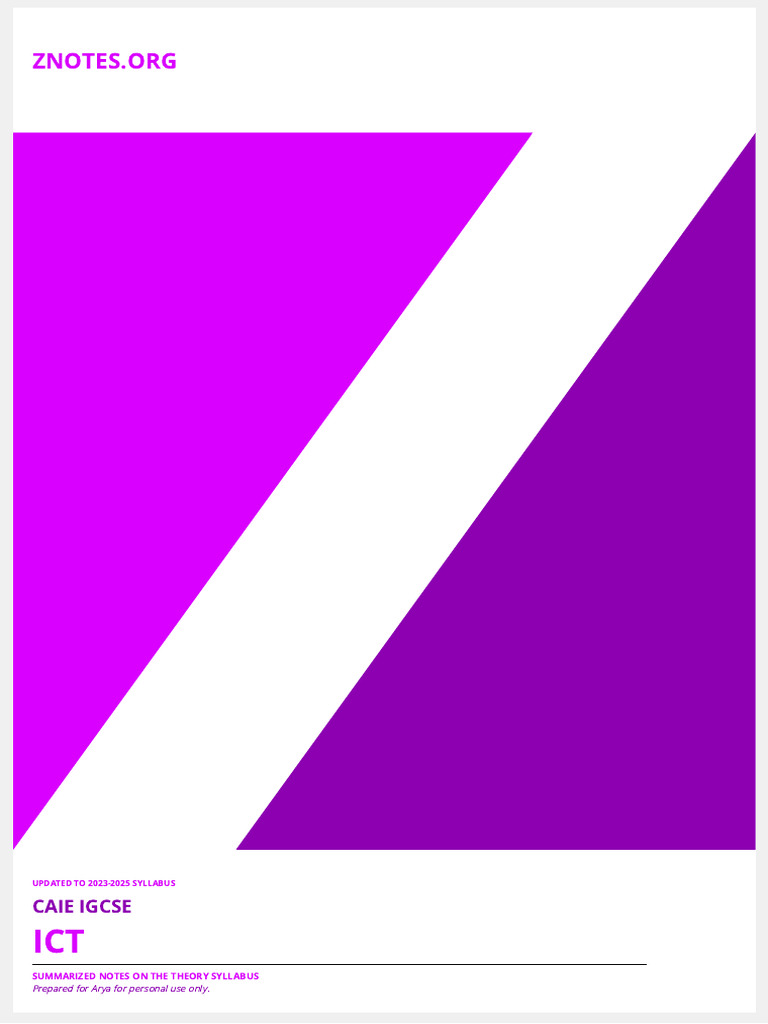 Igcse - Ict (0417) | PDF | Computer Data Storage | Read Only Memory