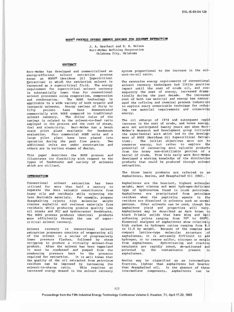 ROSE® Process Offers Energy Savings For Solvent Extraction | PDF ...