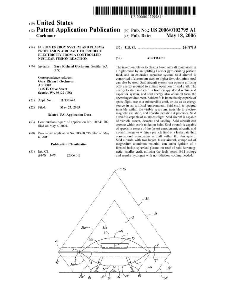 plasma aircraft patent | PDF | Plasma (Physics) | Nuclear Fusion