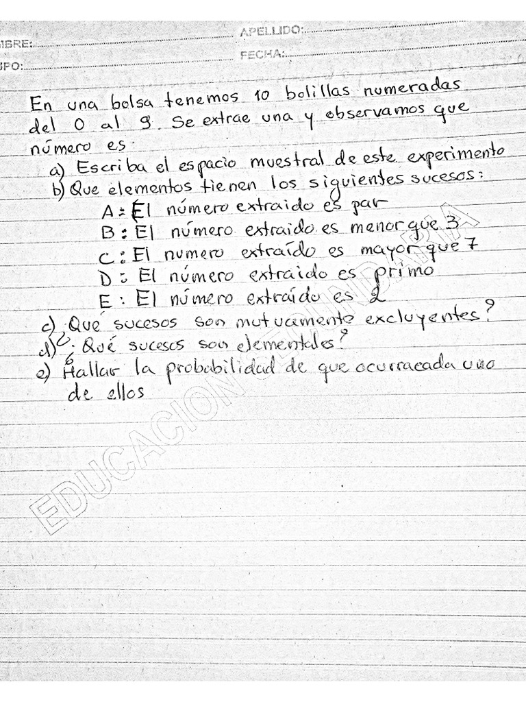 Ejercicio Prob | PDF