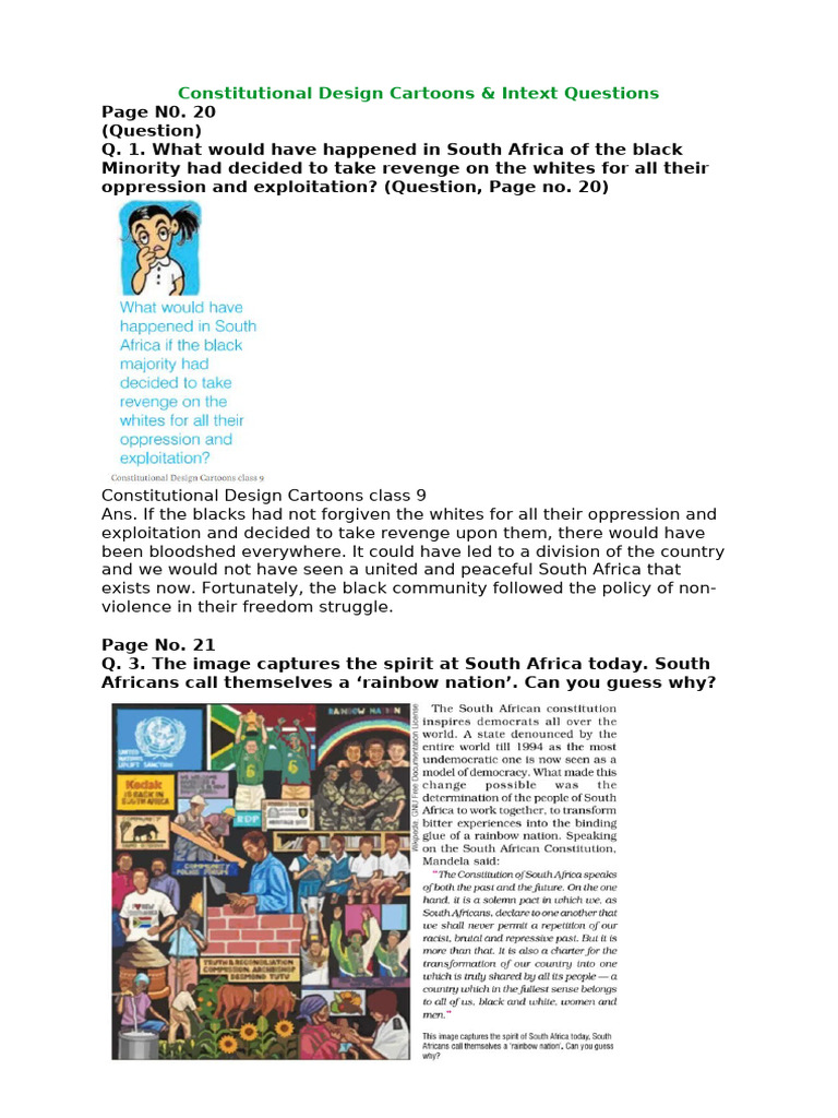 Constitutional Desing Cartoons | PDF | African National Congress ...