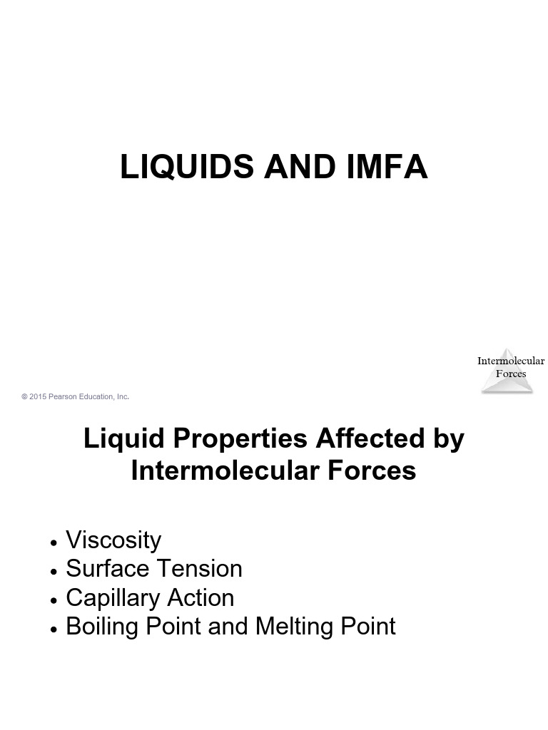 Liquid Properties & Intermolecular Forces | PDF | Phase (Matter) | Liquids